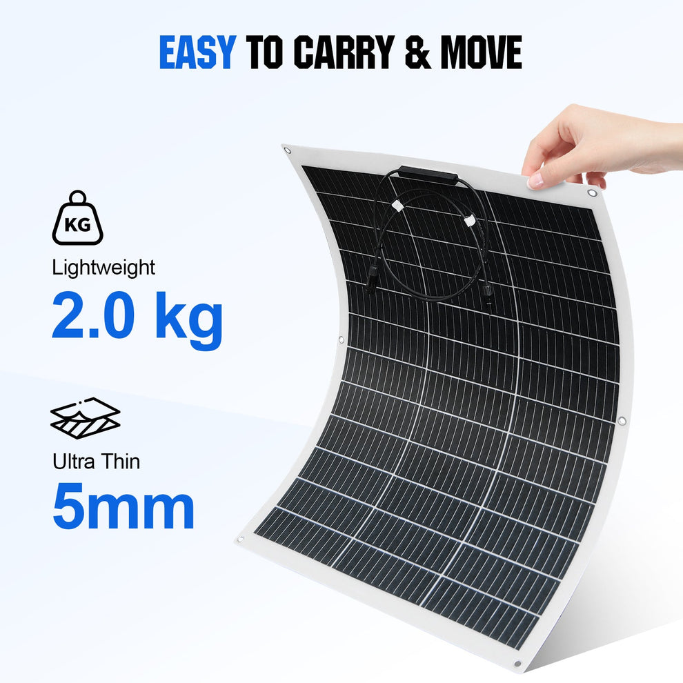 130W 12V Flexible Mono Solar Panel | ECO-WORTHY – eco-worthy-ca