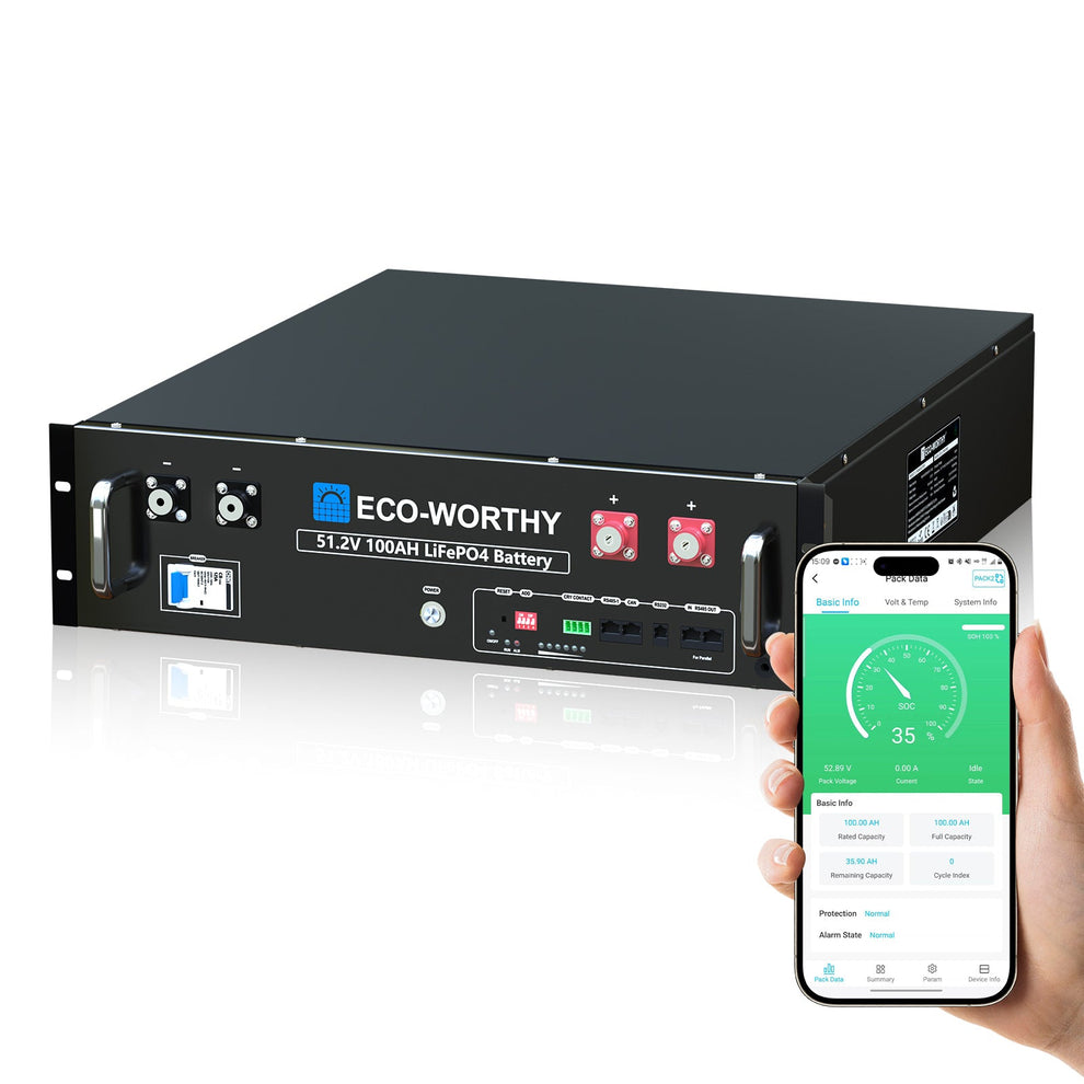 48V(51.2V) 100Ah LiFePO4 Server Rack Battery | ECO-WORTHY – eco-worthy-ca