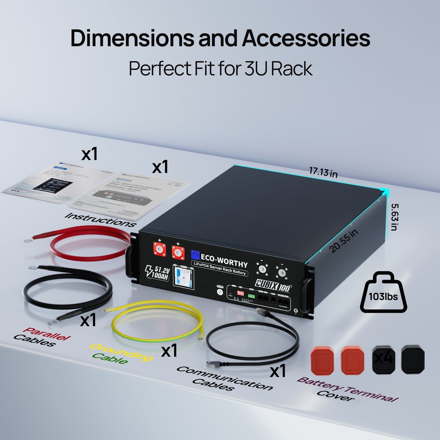 (48V)51.2V 100Ah LiFePO4 Server Rack Battery | Eco-Worthy – eco-worthy-ca